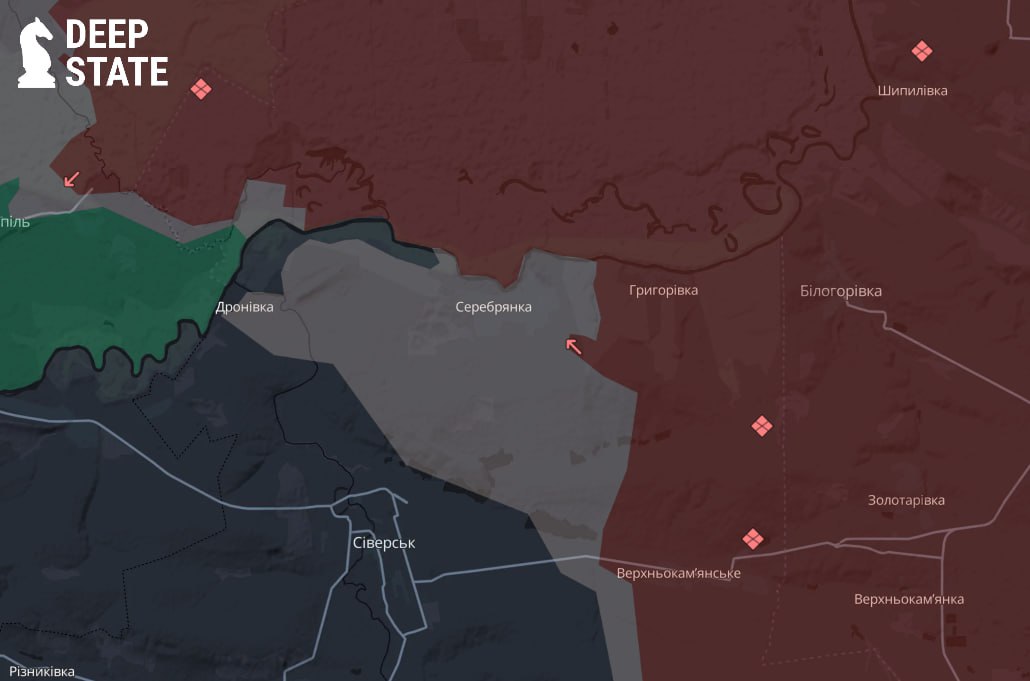 В районе Серебрянки увеличилась серая зона из-за постоянного давления врага | Цензор.НЕТ