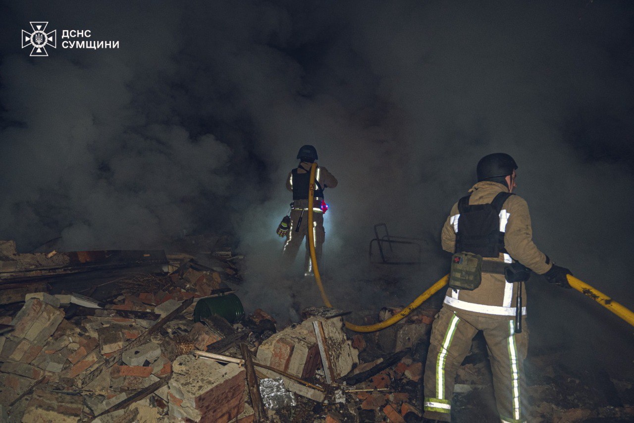 Attack on Sumy region on the night of 4 February | Censor.NET