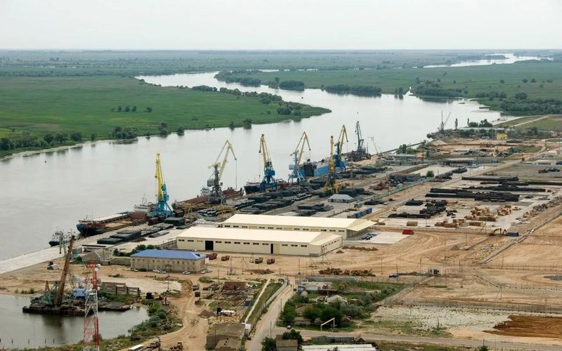 The port of Olya in the Astrakhan region of the Russian Federation was ...
