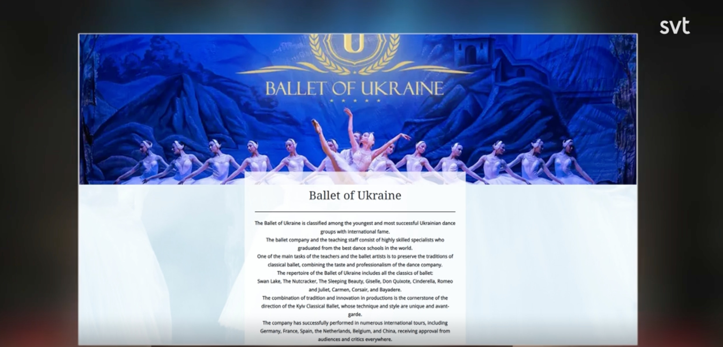 Ukrainian ballet Ballet of Ukraine in Sweden turned out to be Russian ...