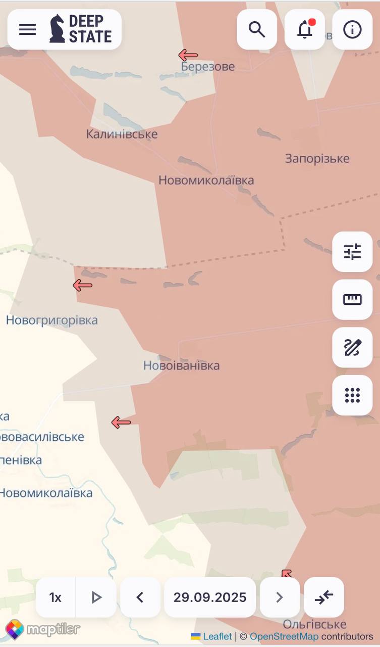 Ворог окупував Полтавку та просунувся в Запорізькій області і в Серебрянському лісництві ...